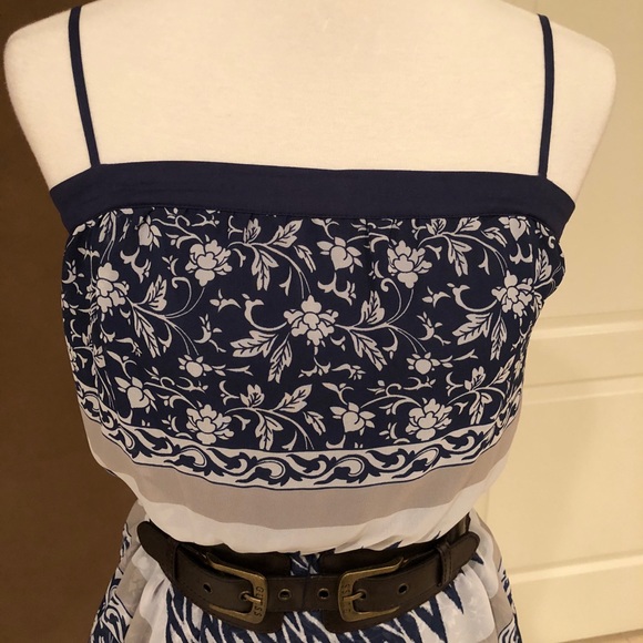 Guess | Dresses | Guess Navy Blue Silvergrey Dress | Poshmark